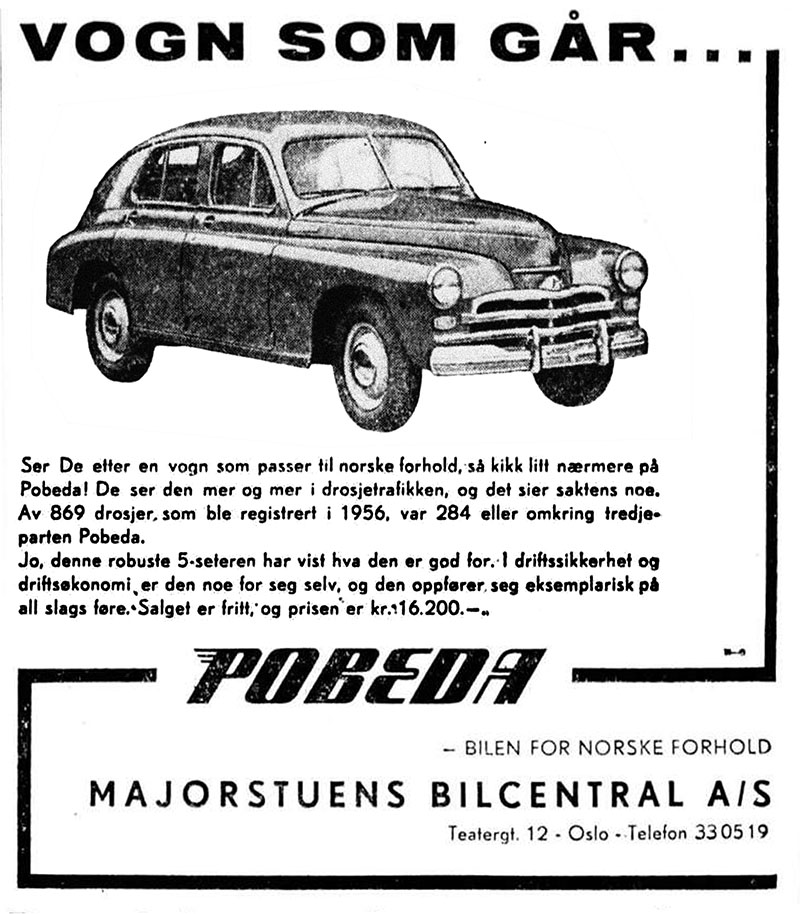 Pobeda - en solid kamerat fra øst - Terjes biler - GAZ M20 Pobeda